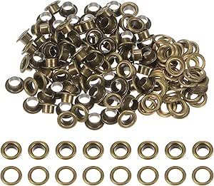 Amazon.com: HARFINGTON 100 Set Color Round Grommets 6mm 1/4" Hole Metal Eyelets with Washers for ...