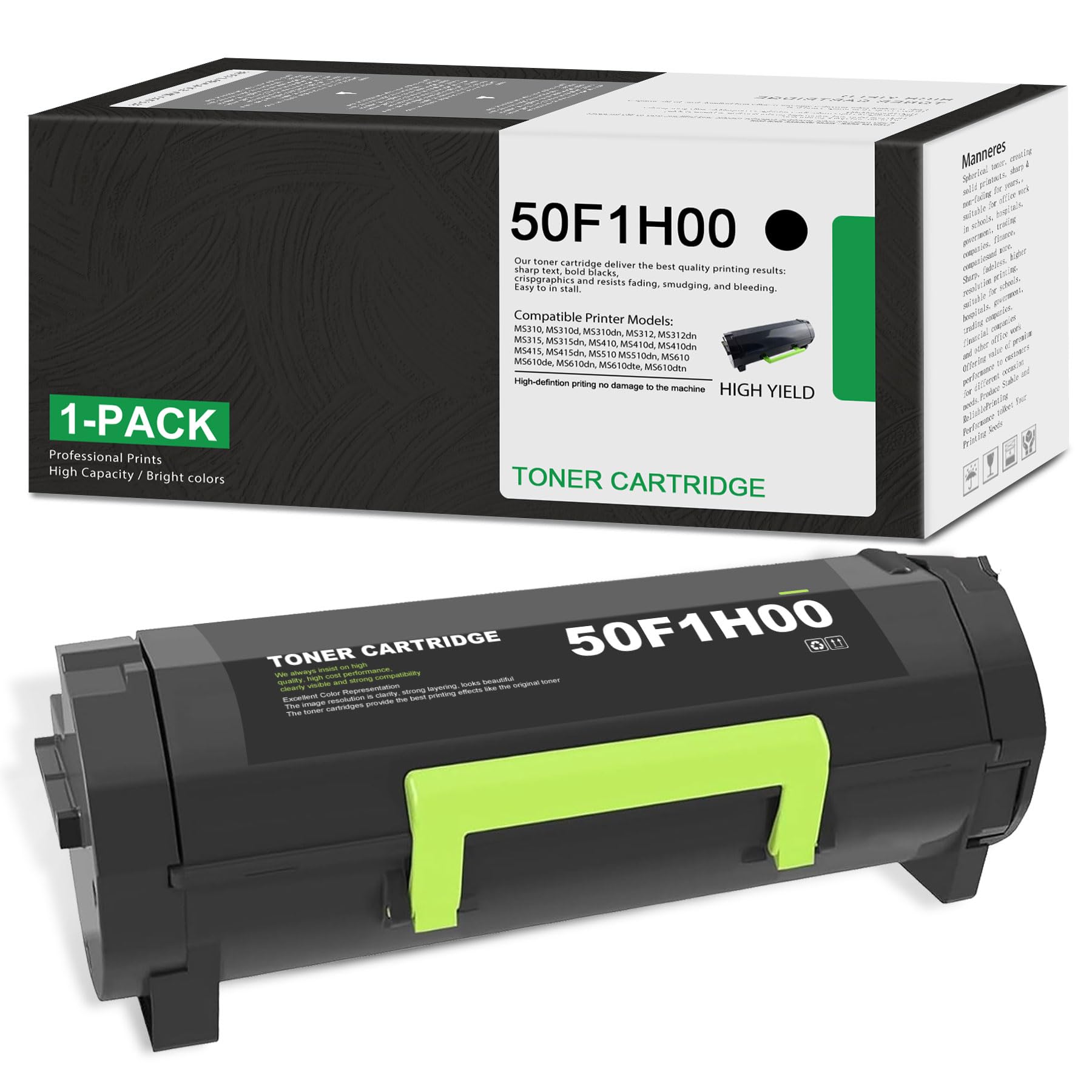 Amazon.com: MANNERES 50F1H00 501H Black Toner Cartridge 1Pack ...
