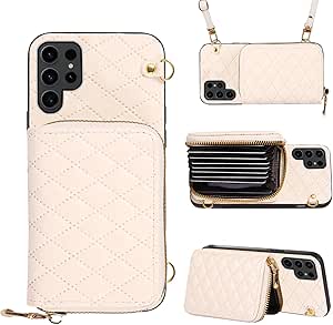 Amazon.com: Furiet Compatible with Samsung Galaxy S25 Ultra 5G Zipper Wallet Case with Crossbody ...