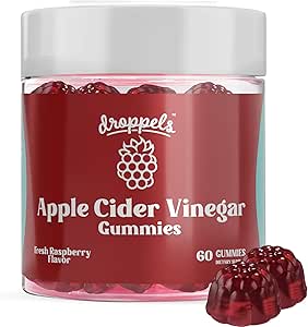 Amazon.com: Droppels Apple Cider Vinegar Gummies 1000mg with Beet Root & Pomegranate | Non-GMO ...