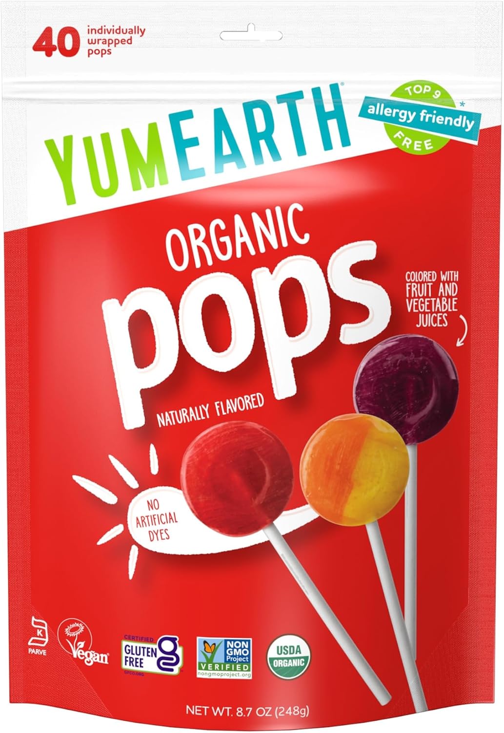 Yummy Earth YumEarth Organic Lollipops, 8.7 Ounce Bag : Amazon.ca ...