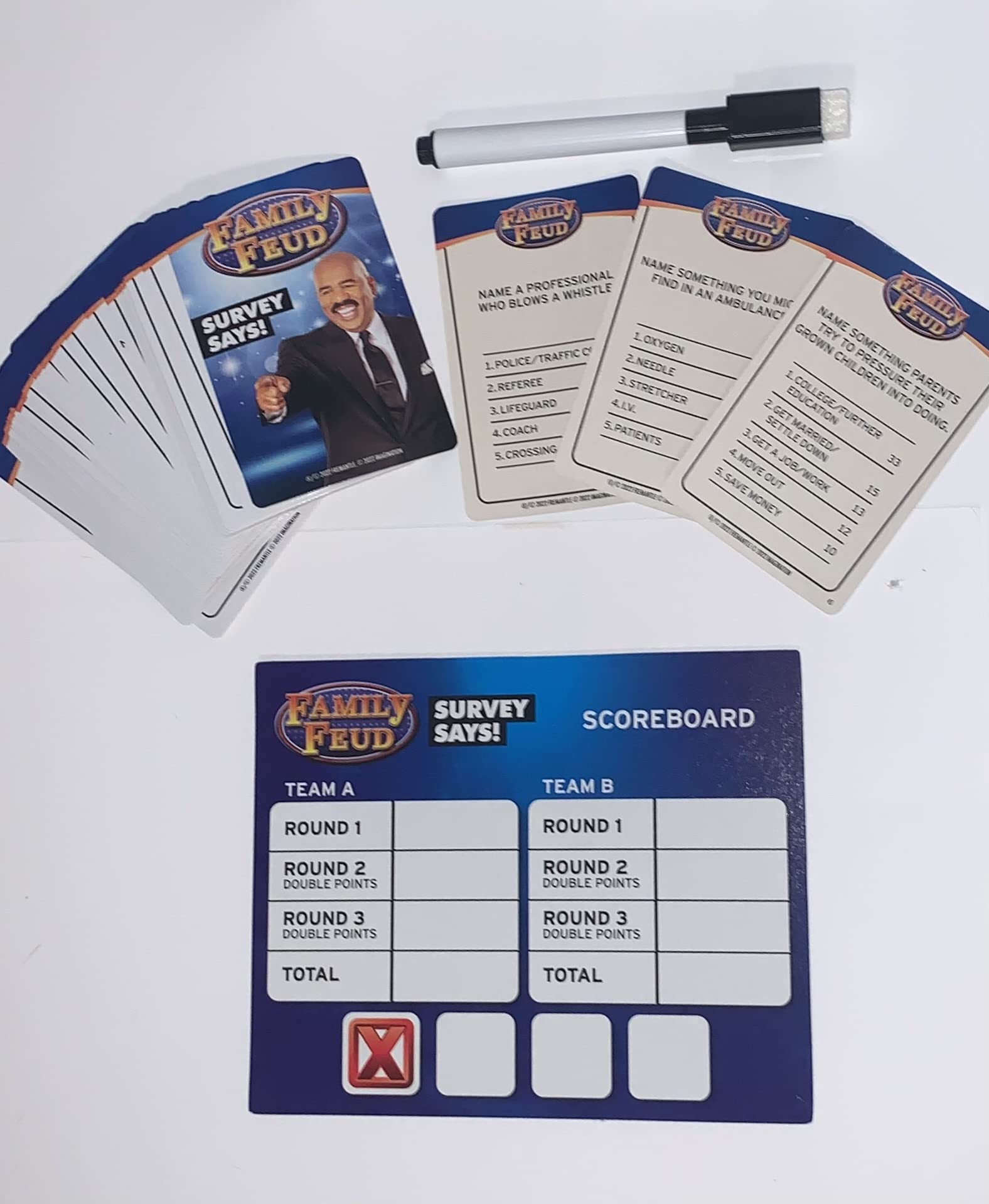 Snapklik.com : Family FEUD Survey Says Edition Card Game, Steve Sticker ...
