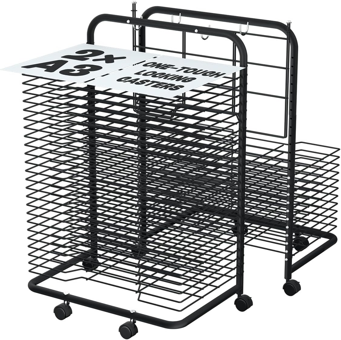 Amazon.com: INNOVART Mobile Art Drying Rack with 25 Shelves, Art Studio ...