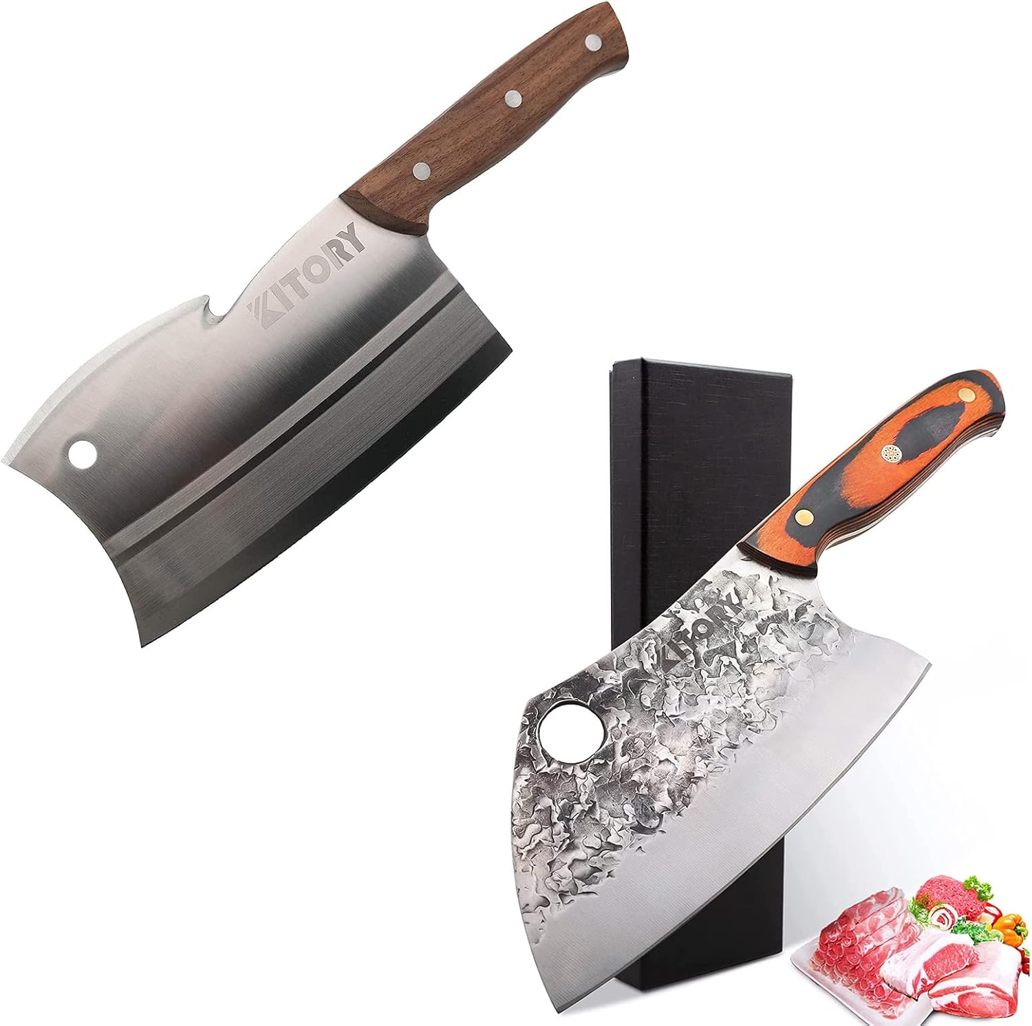 Amazon.com: Kitory Meat Cleaver Butcher Knife Bone Cutter Multi-Purpose ...