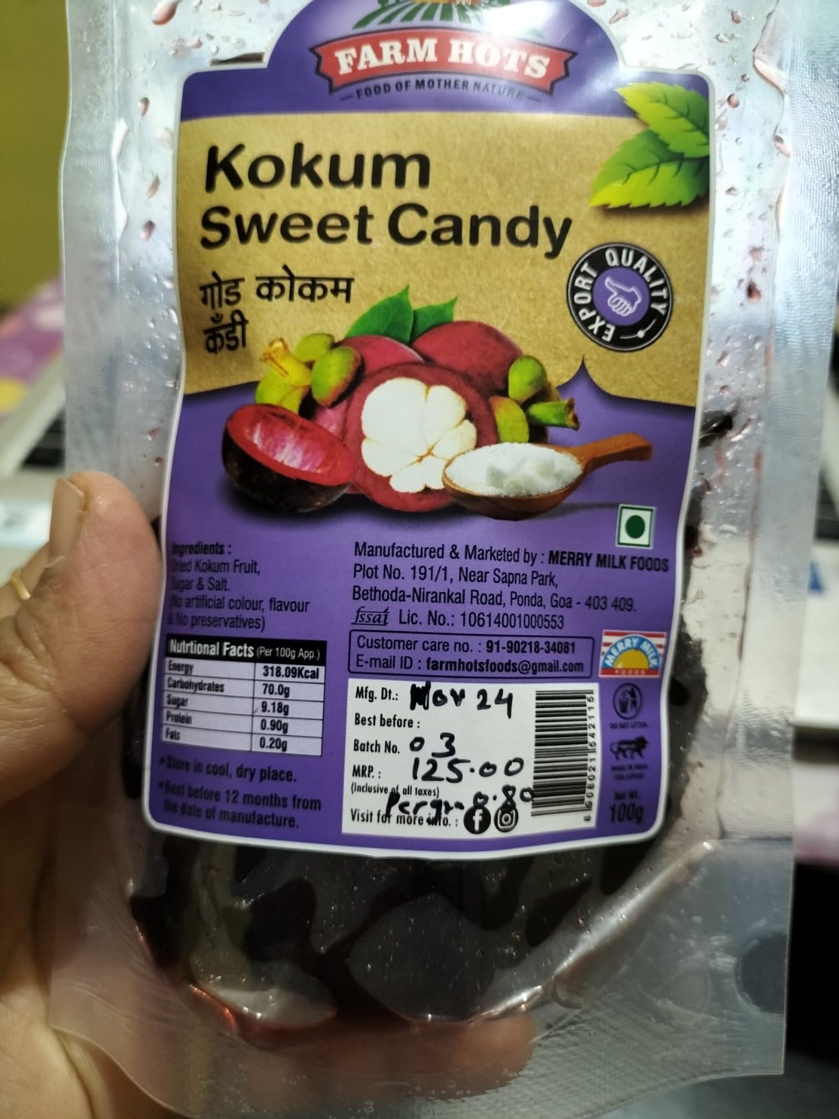 Farm Hots Kokum Sweet Candy (100 Grams) : Amazon.in: Grocery & Gourmet ...