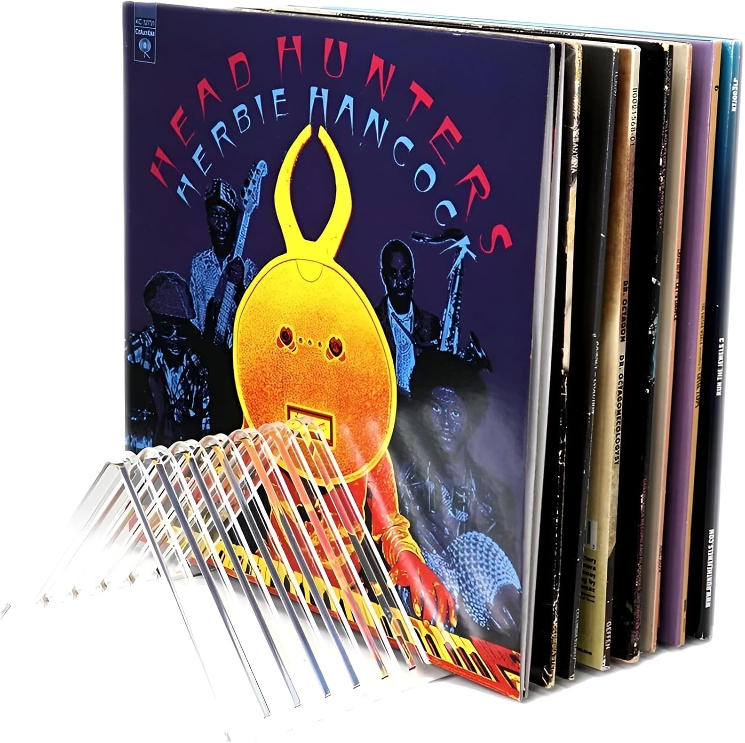 Vinyl Record Holder - Tabletop Album Storage Rack - 2 Pack Acrylic ...