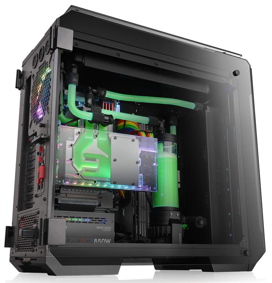 Thermaltake View 71 TG RGB Plus 4-Sided Tempered Glass Vertical GPU ...