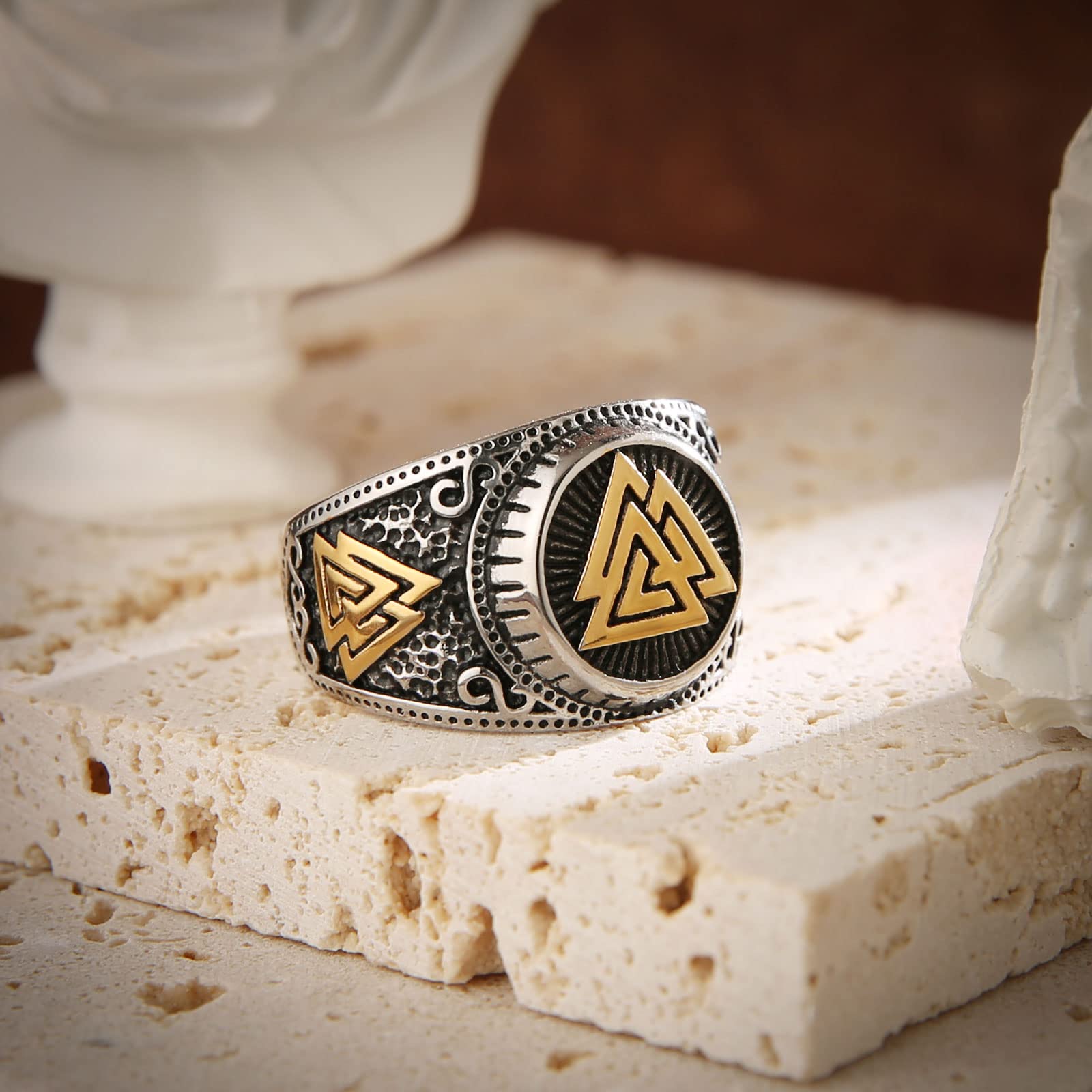 Snapklik.com : Norse Viking Valknut Ring For Men Stainless Steel ...