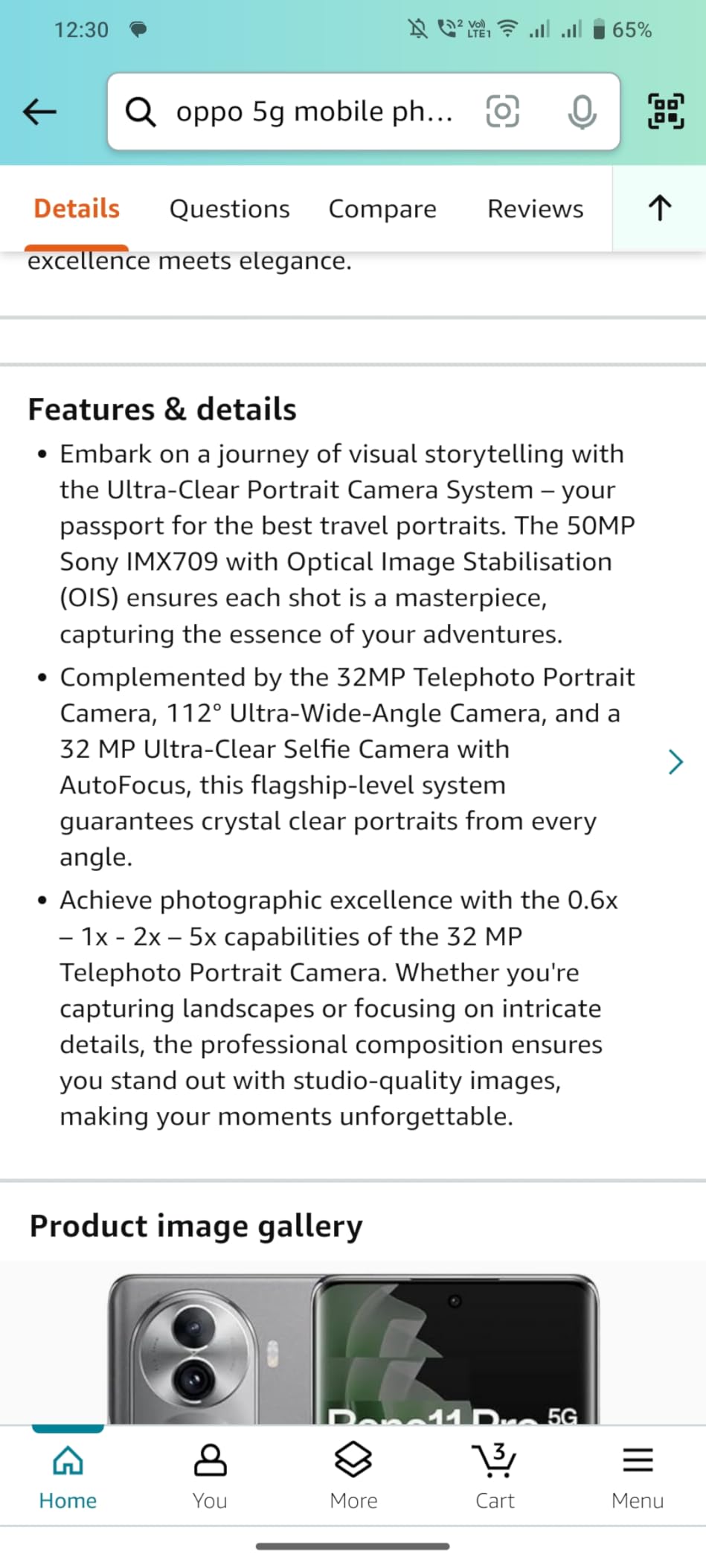 Oppo Reno 11 Pro 5G (Rock Grey, 12GB RAM+ 256GB Storage) : Amazon.in ...