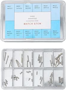 Amazon.com: Watch Stem Extender, 60 Pcs 12 Sizes Stainless Steel Watch ...