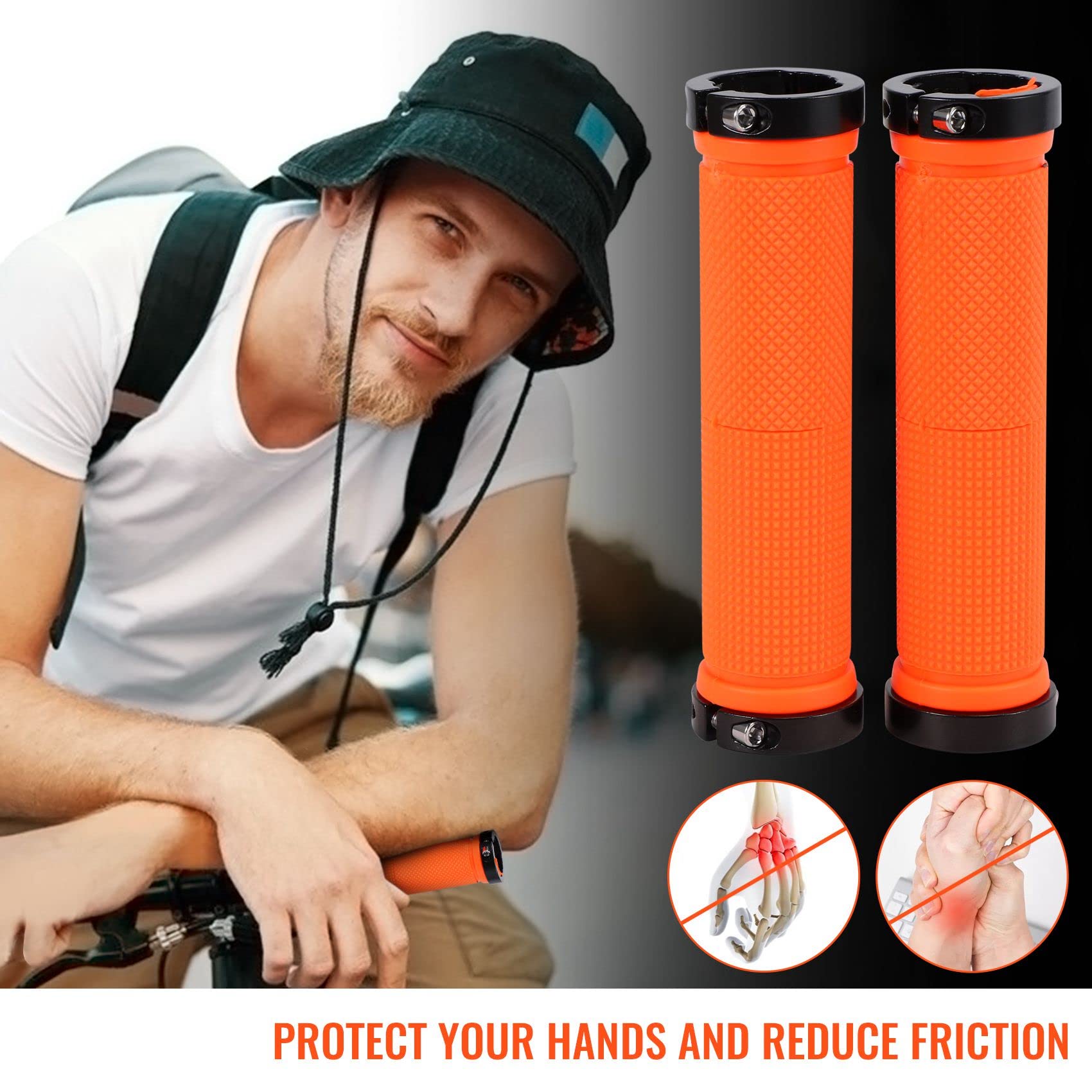 Orange Bmx Bike Grips