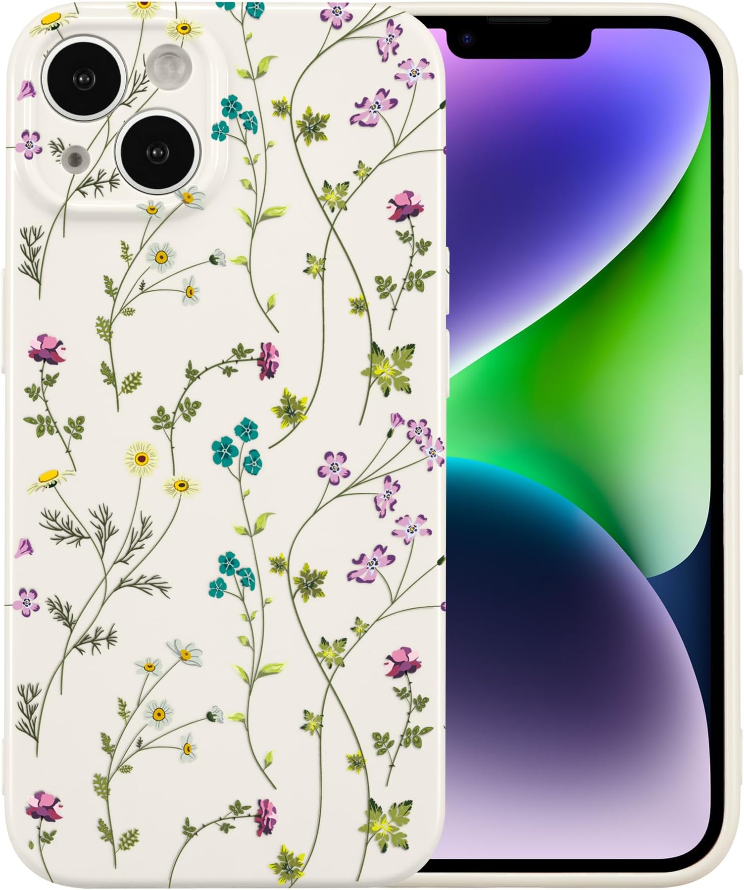 Amazon.com: J.west Design for iPhone 13 Case 6.1", Modern Style Summer ...