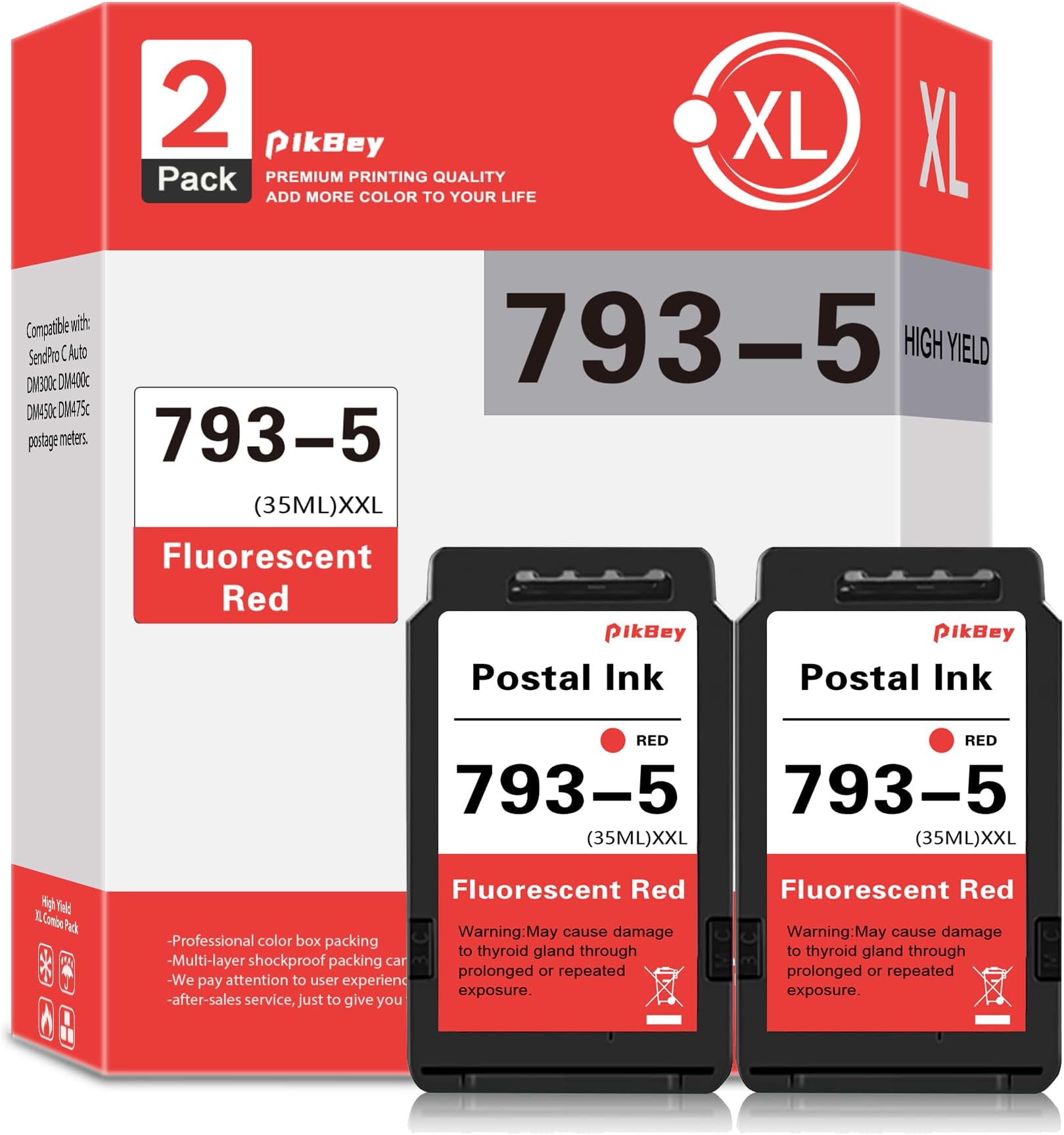 Amazon.com: Veltec 2-Pack Compatibe 793-5 Red Ink Cartridge for P700 ...