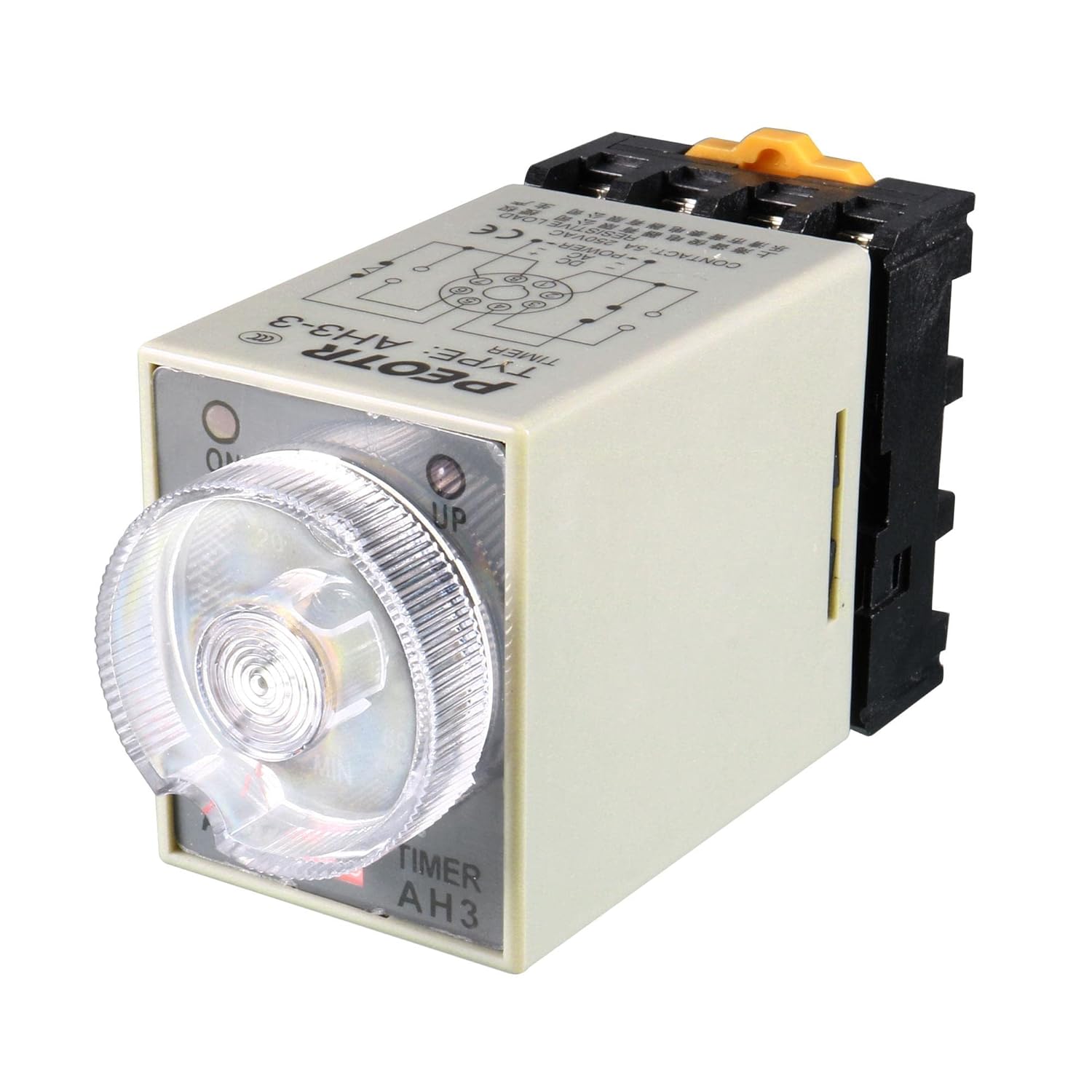 uxcell AC 110V 8P 0-60 Minutes Range Adjustable Delay Timer Time Relay ...