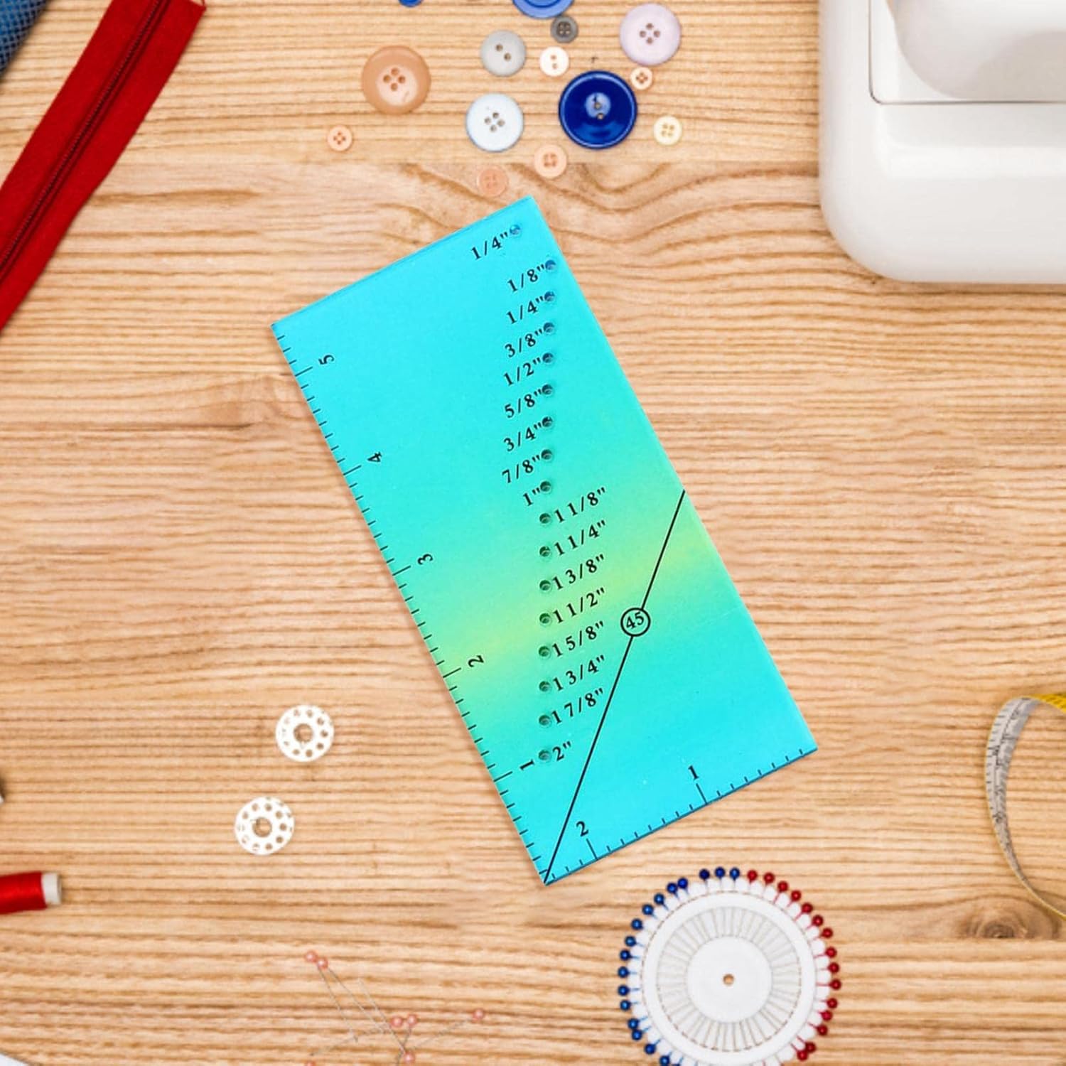 Enakshi Sew Seam Allowance Ruler Perforated DIY Measuring Tool Gauge ...