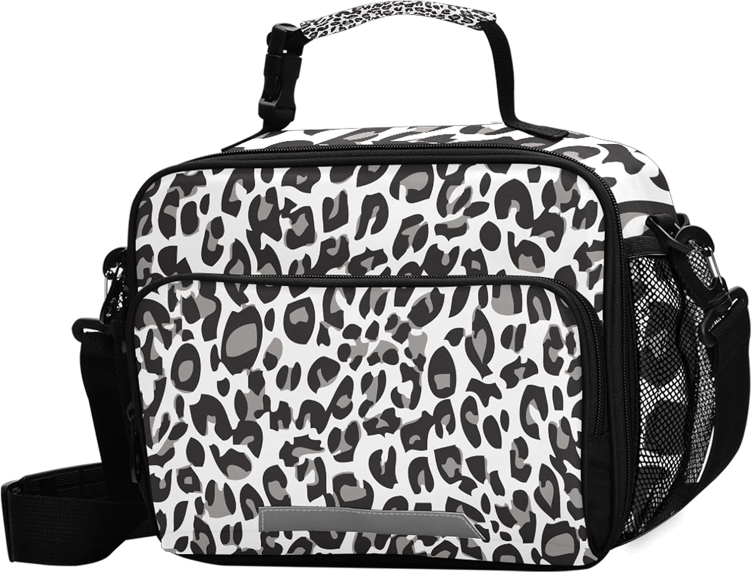 Amazon.com: MFTJYO Black White Leopard Lunch Box for Girls Boys ...