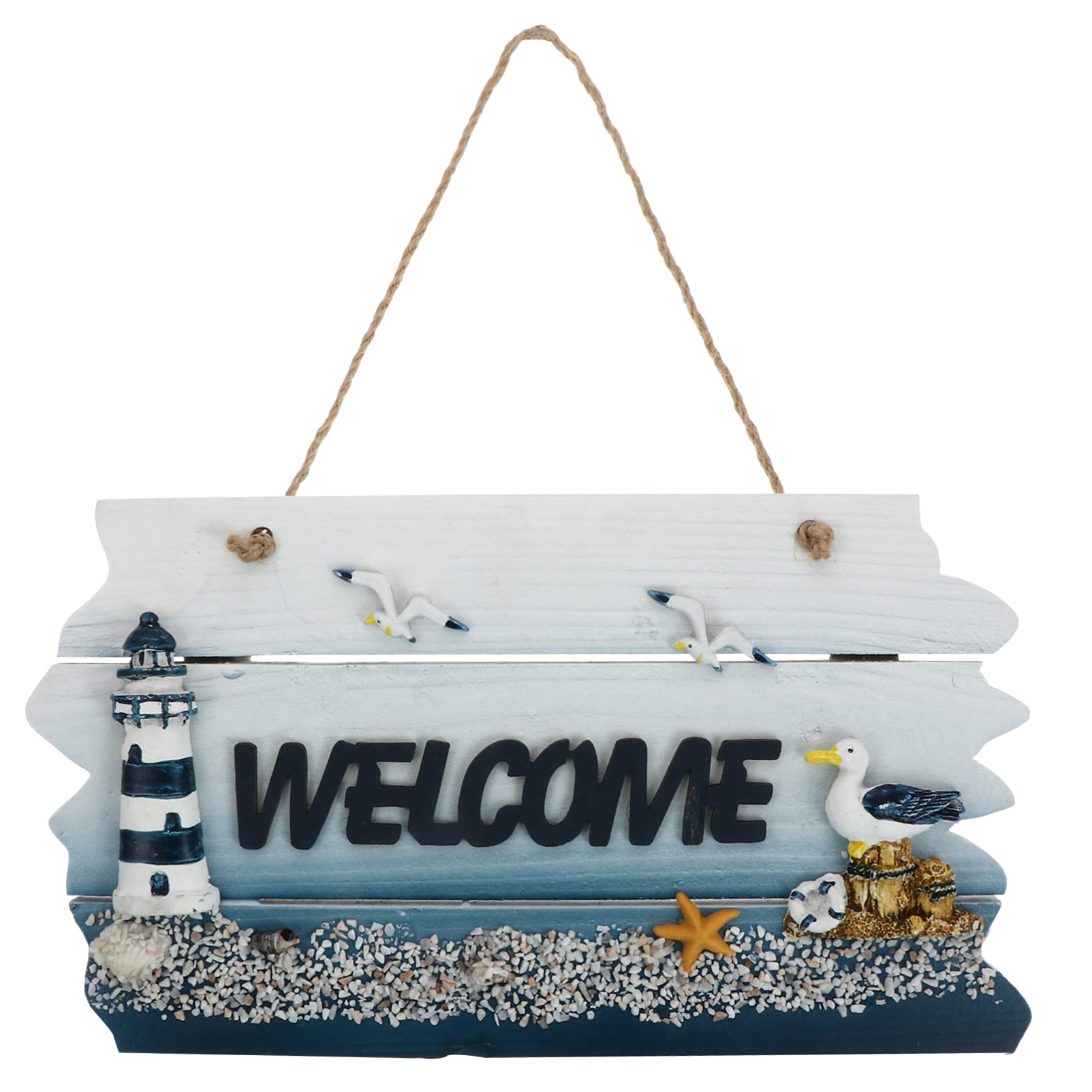 Amazon.com : Coastal Welcome Sign for Front Door, Ocean Themed ...