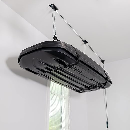 Teal Triangle Ceiling Storage Hoist - Maximize Garage Space
