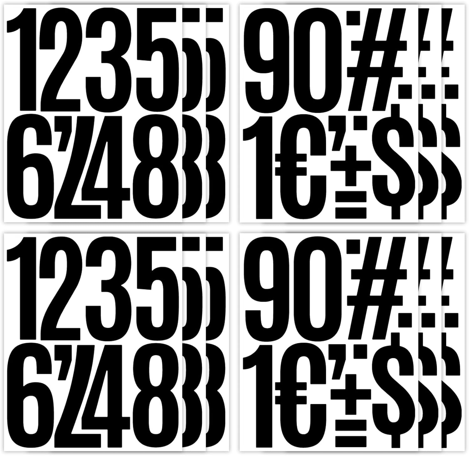 Amazon.com: 12 Sheets 5 Inches Mailbox Numbers Stickers 132 Pcs Vinyl ...