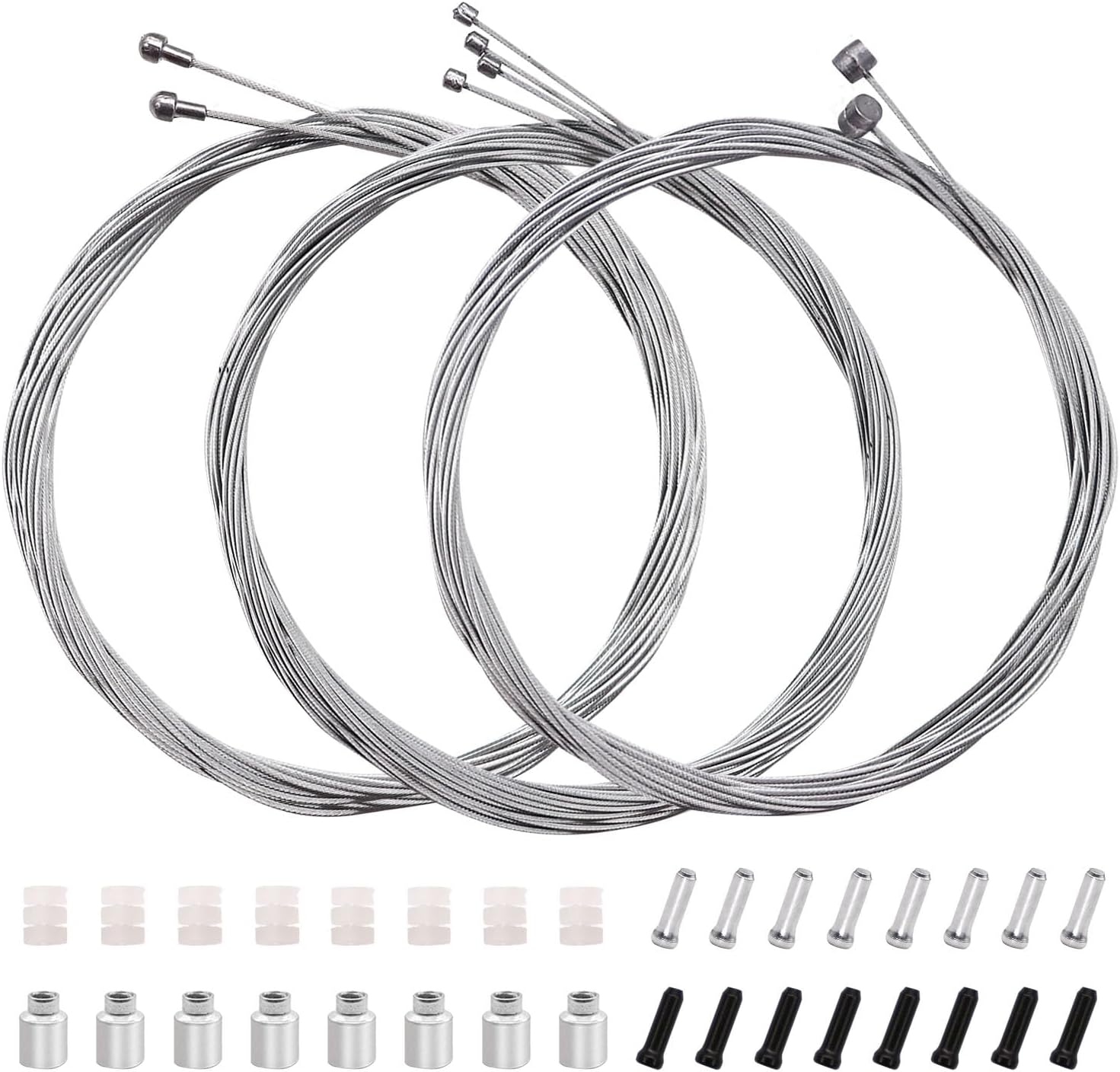 Amazon.com: Singker 2 Set Mountain Bike Brake Cable Gear Cable Wire Kit ...