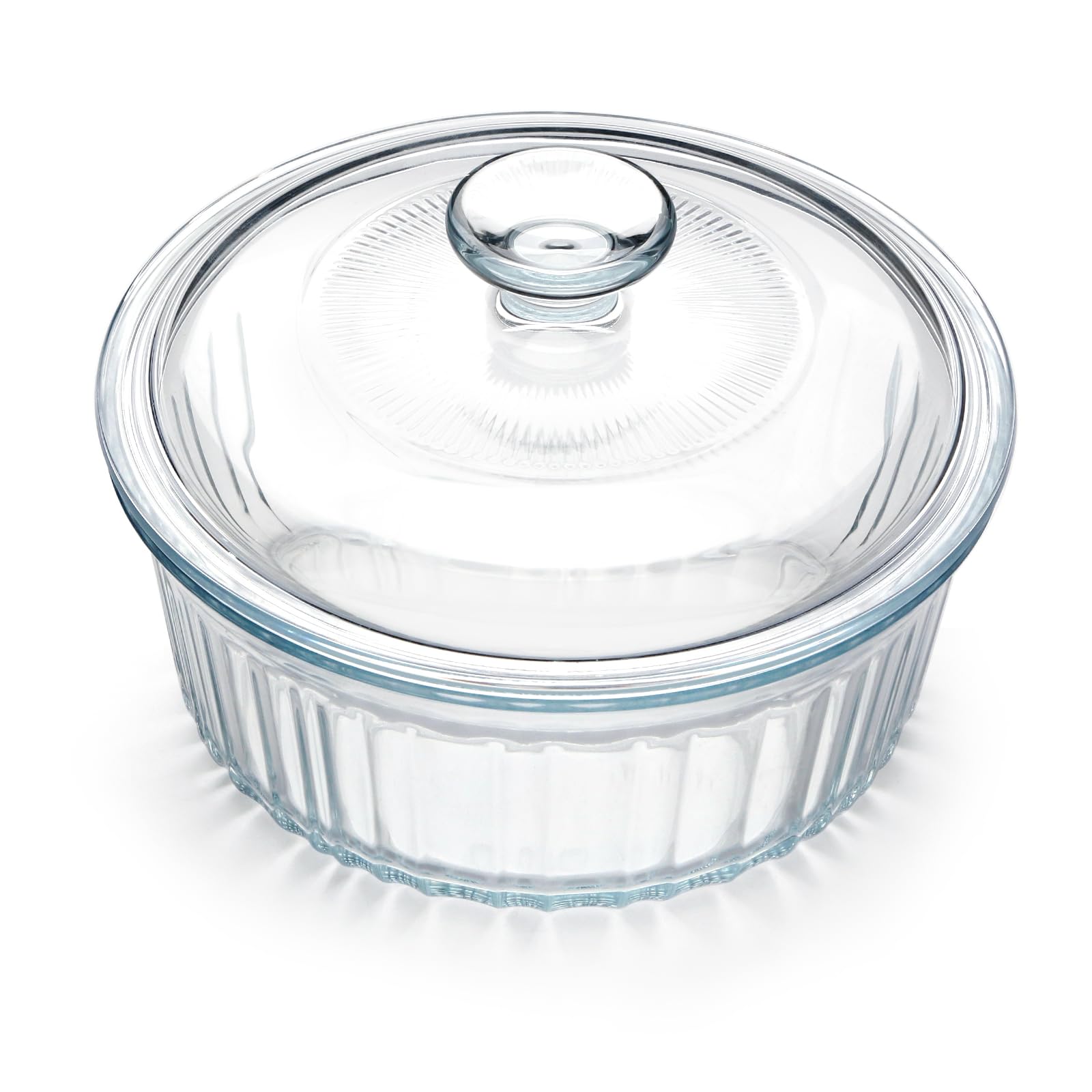 Snapklik.com : NUTRIUPS 16L Round Glass Casserole Dish