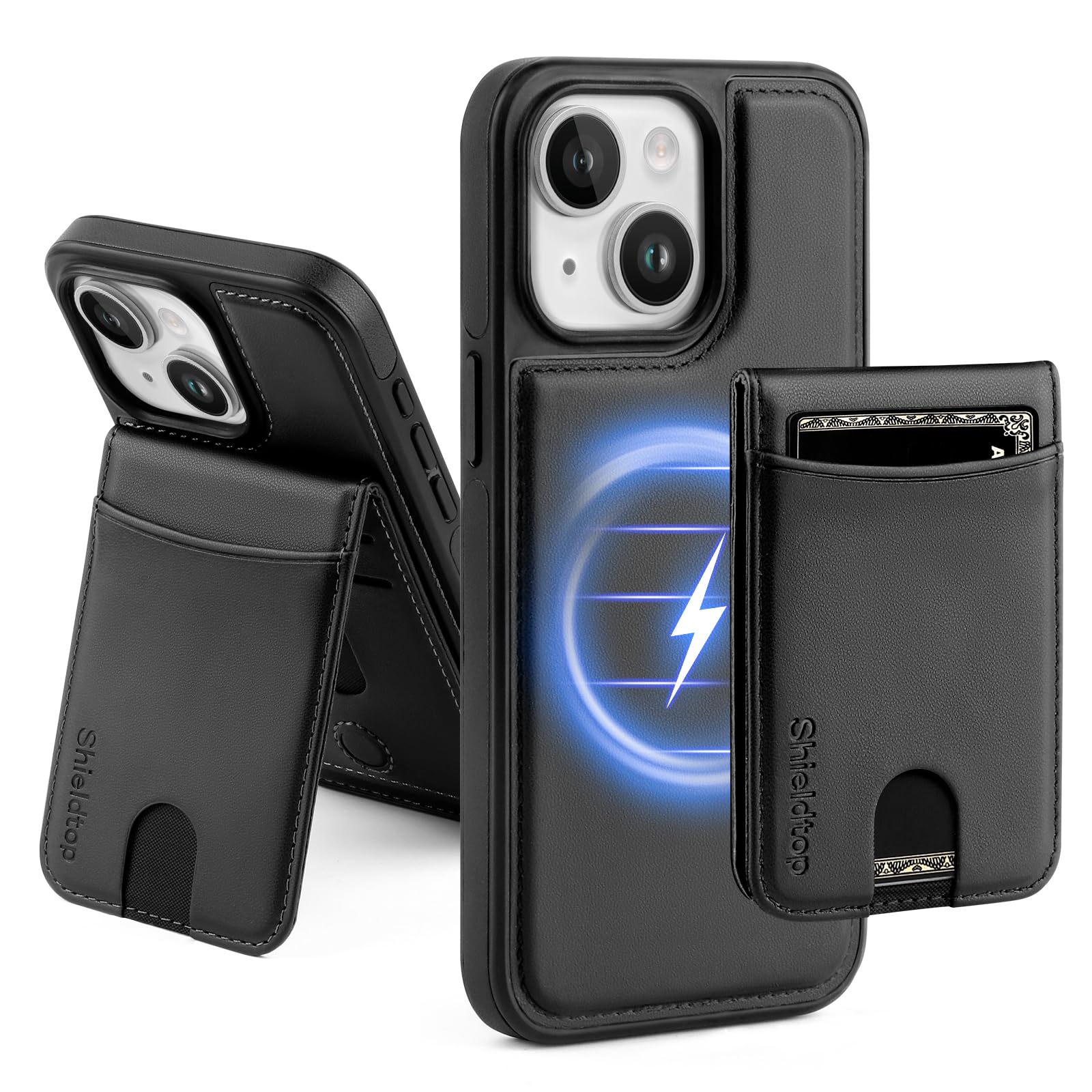 Amazon.com: ShieldTop Compatible Magsafe 2 in 1 Detachable iPhone 13 Wallet Case with Card ...