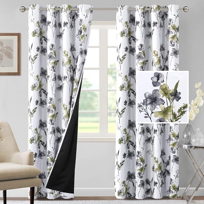 H.VERSAILTEX 100% Blackout Curtains 84 inch Length 2 Panels Set ...