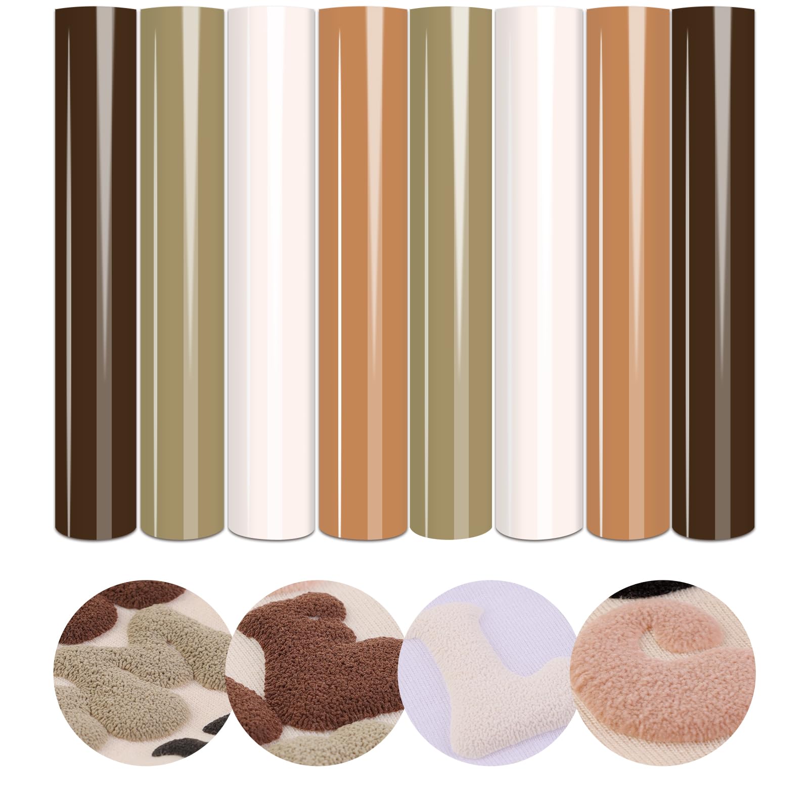 Tintnut Skin Tone Puff HTV Vinyl Heat Transfer - 8 Sheets 12 x 10 ...