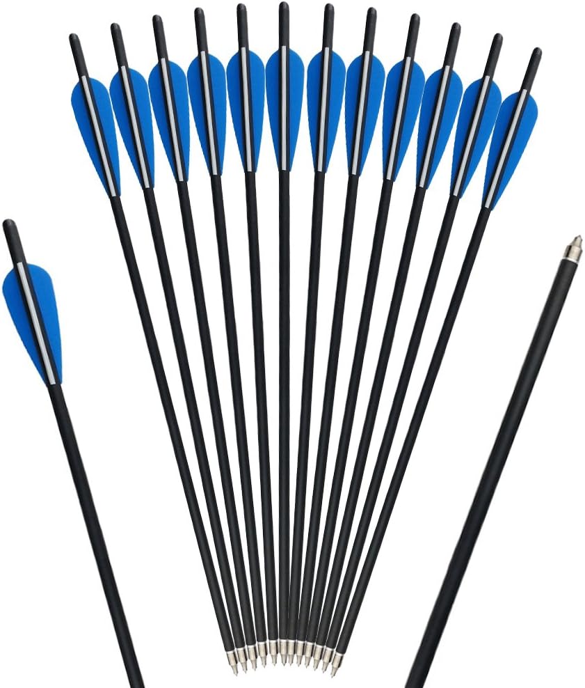 Amazon.com : MILAEM 18 inch Carbon Crossbow Arrows Crossbow Bolts with ...