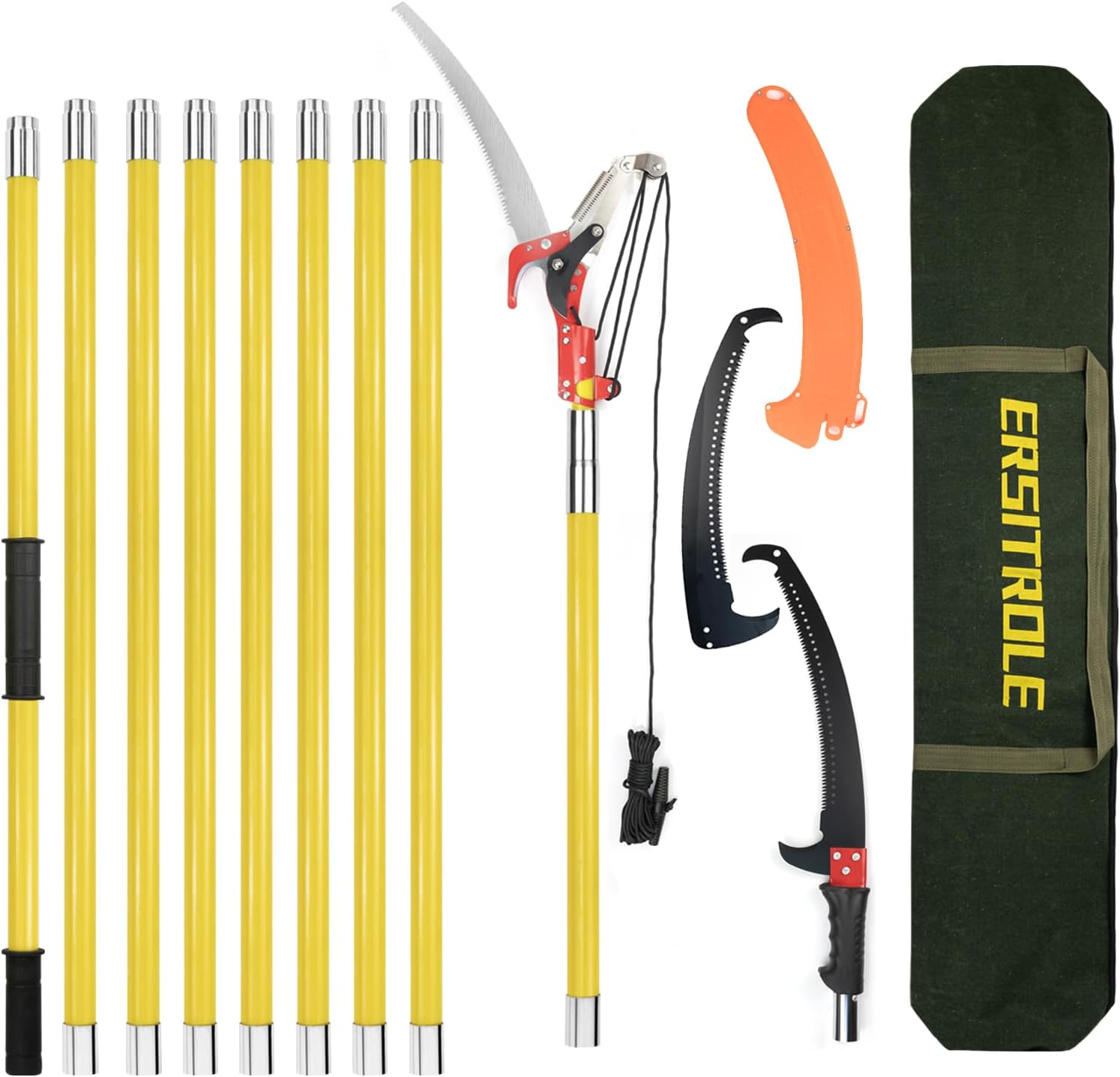 Amazon.com: Ersitrole Manual Pole Saw, 30 ft Extendable Tree Pruner ...