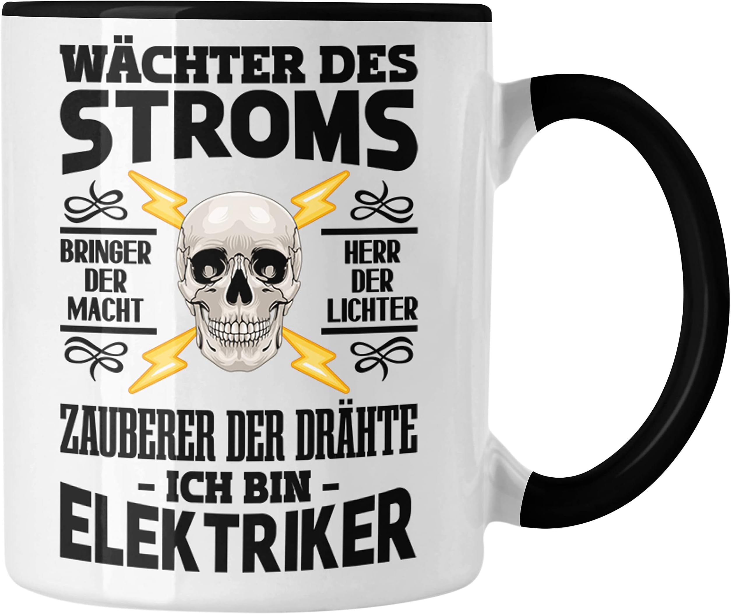 Spruch-TasseIch beobachte Euch Alle Innen & Henkel Schwarz/Neugierig ...