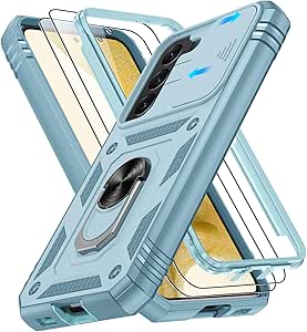 Amazon.com: Gritup Case for Samsung Galaxy S22 Green | with Slide Camera Cover, Screen Protector ...