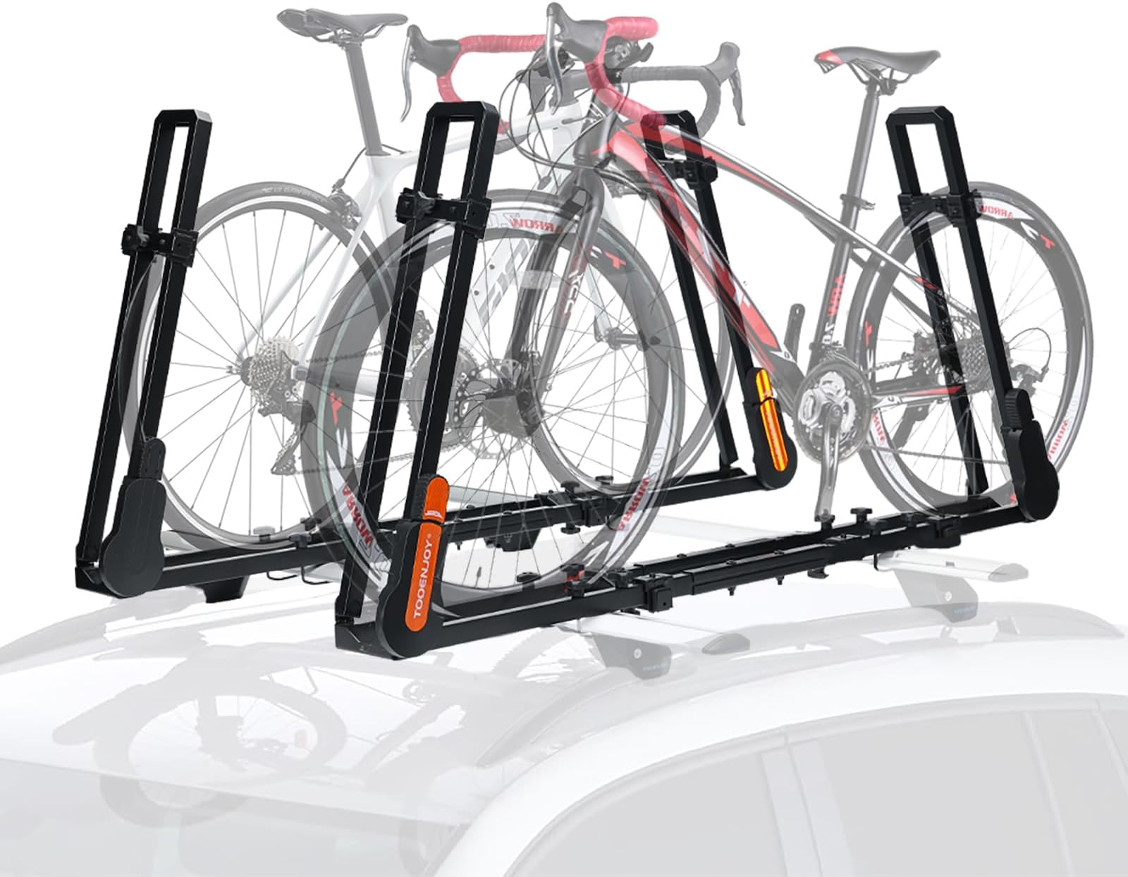 Amazon.com: TOOENJOY Roof Mount Bicycle Car Rack, Upright Bike Rooftop ...