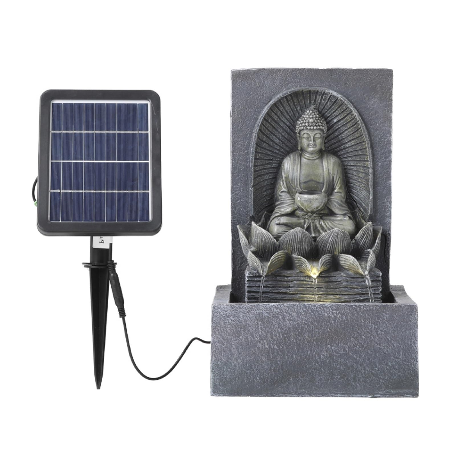 BTGGG Solar Water Feature Outdoor Garden Water Feature Buddha Solar ...