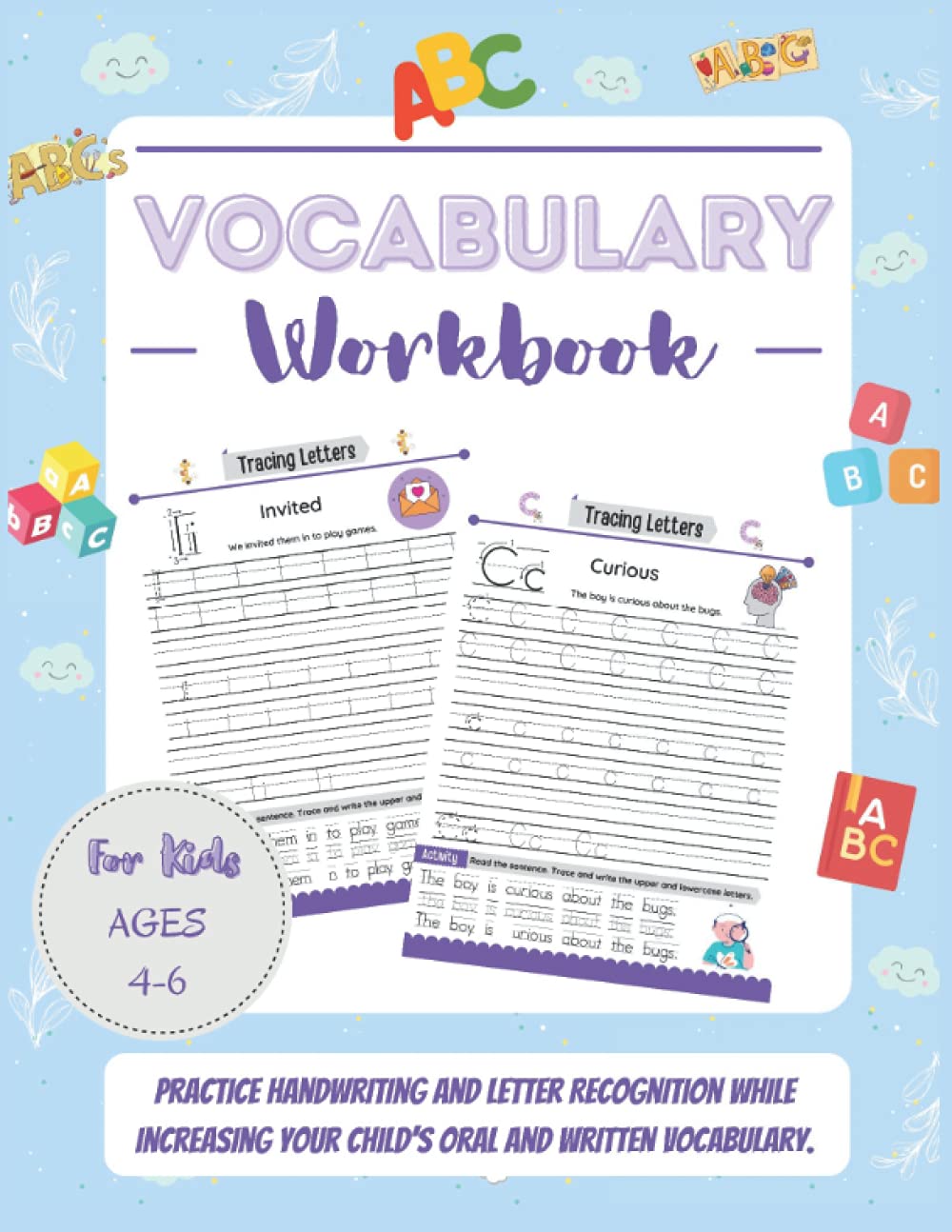 Buy Vocabulary Workbook for Kids From A-Z Ages 4-6: Practice ...