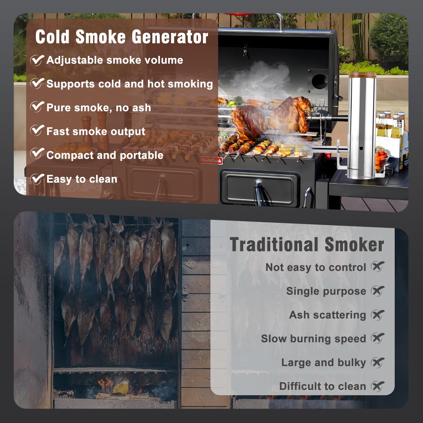 Smoke Tube Supllueer Cold Smoke Generator 10L Stanless Steel Hot Smoker ...