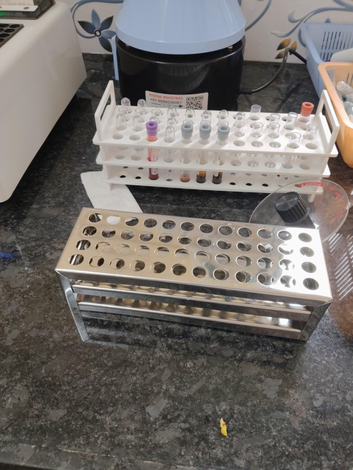 AANIJ® Test Tube Stand Stainless Steel 304 grade, Size 13 mm × 48 Holes ...