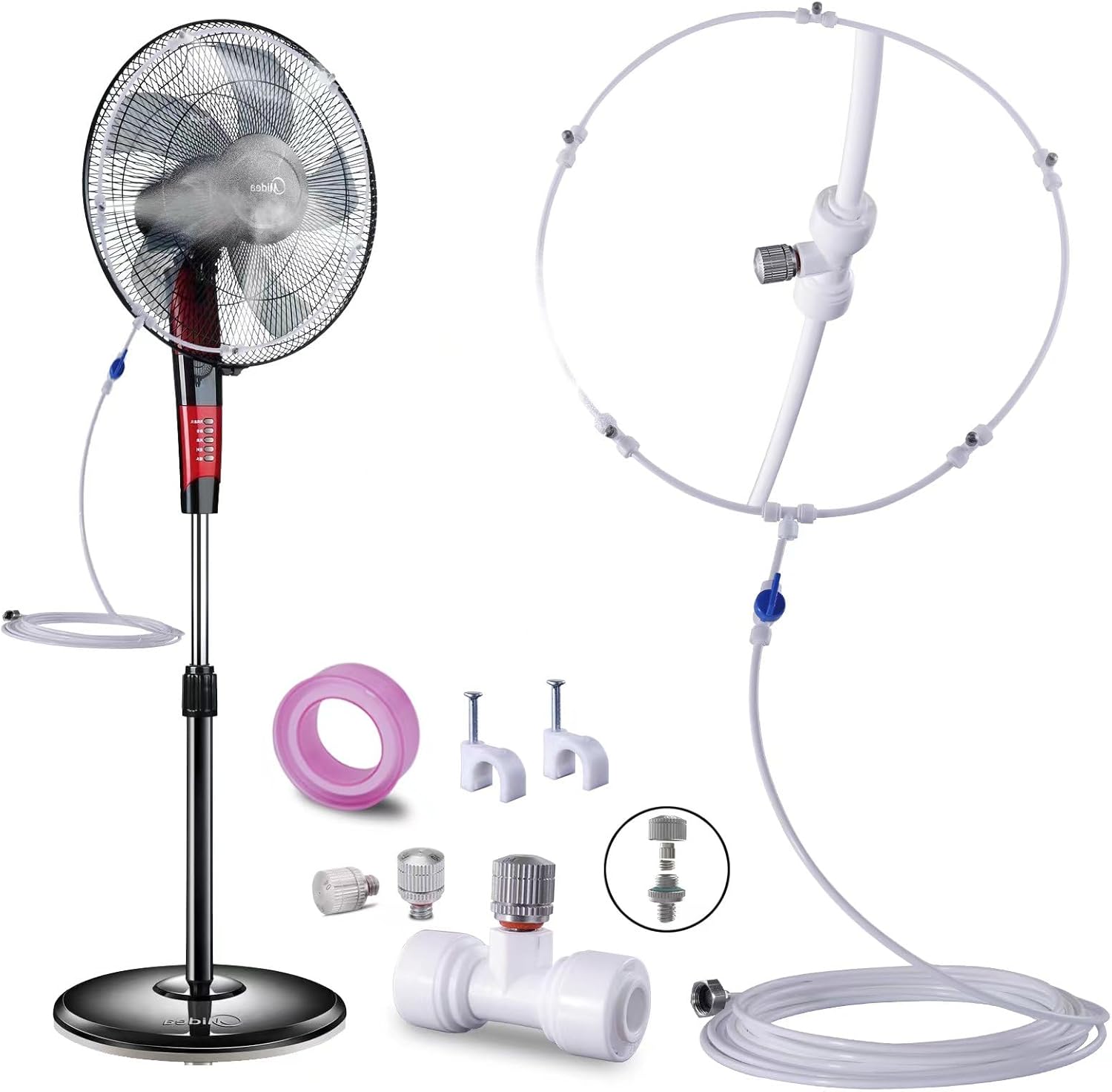 Fogland Outdoor Fan Misting System Kit for Patio,32.8FT (10M) Extended ...
