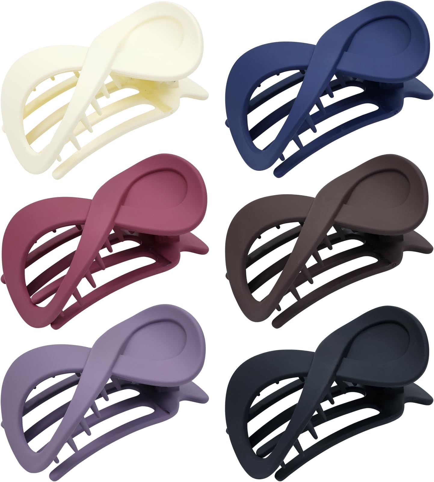 Amazon.com : CHANDAT Flat Hair Clip 6 pcs Lay Down Claw Clips Hair ...