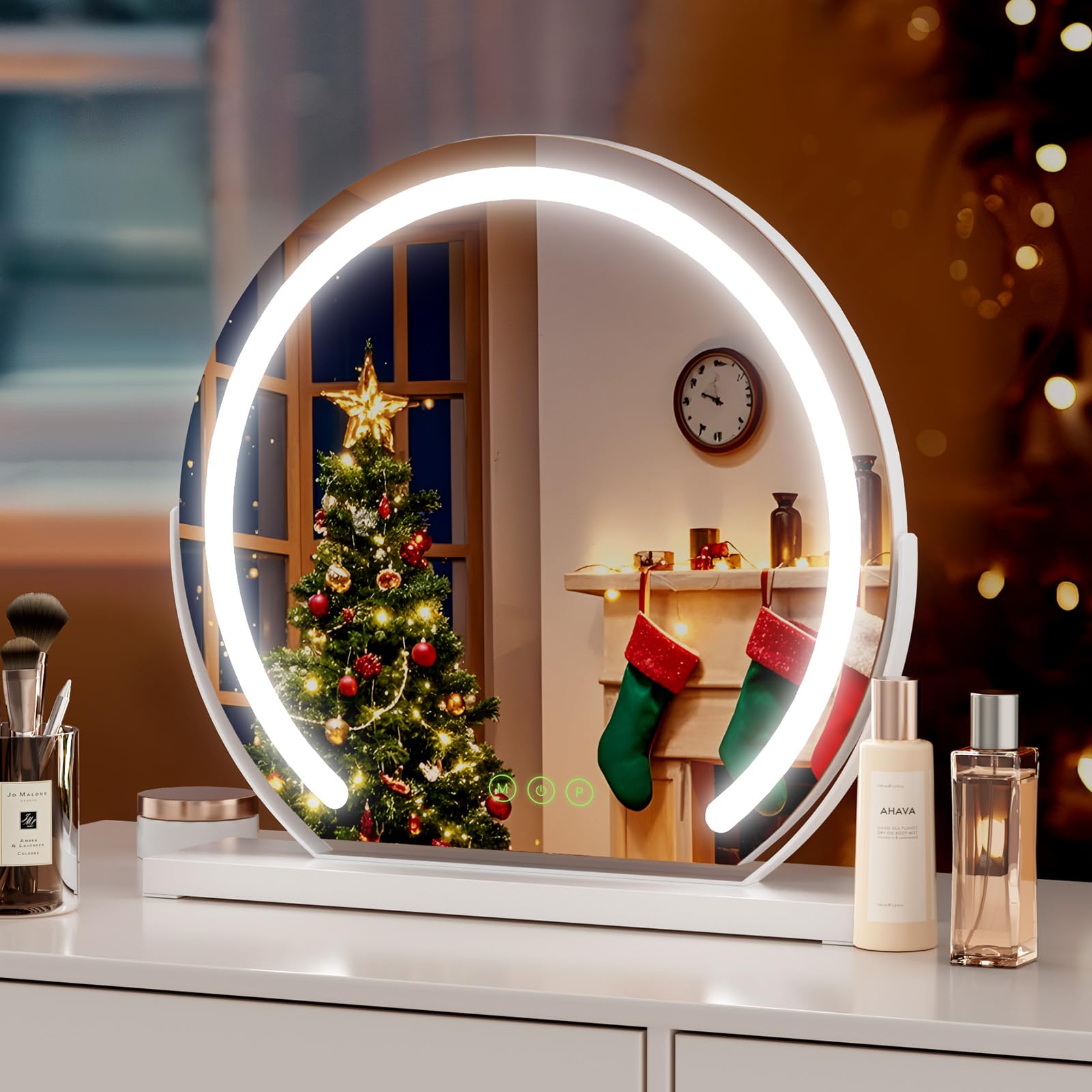 S'AFIELINA Hollywood Vanity Mirror 360° rotation Dressing Table Mirror ...