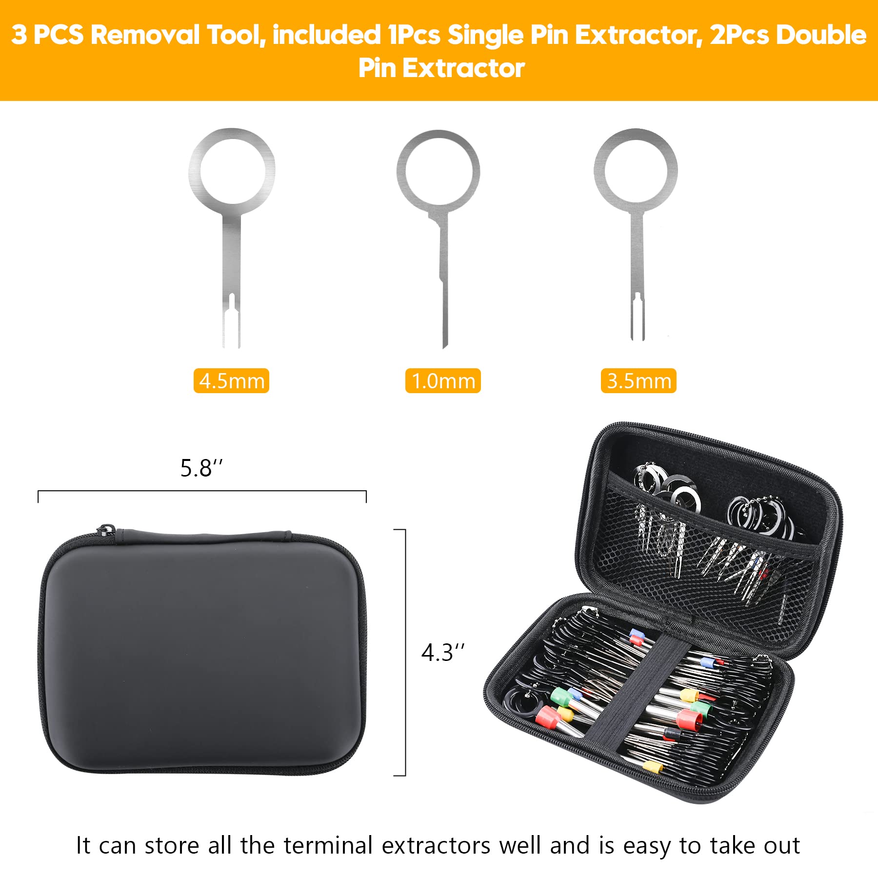 Snapklik.com : Terminal Removal Tool Kit, 82 Pcs Terminal Removal ...