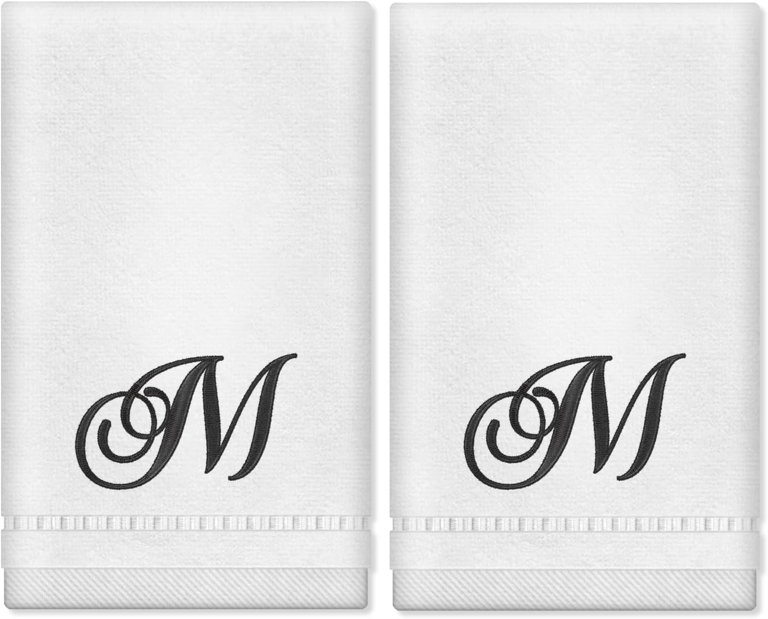 Amazon.com: Monogrammed Hand Towels - Set of 2 - Genuine Turkish Towels ...