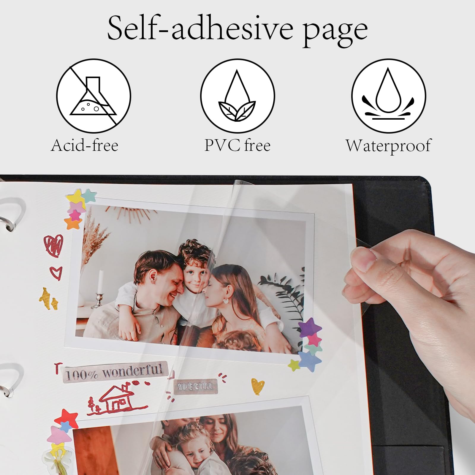 Snapklik.com : Hiwhy Photo Album Self Adhesive, 3 Ring Photo Albums ...