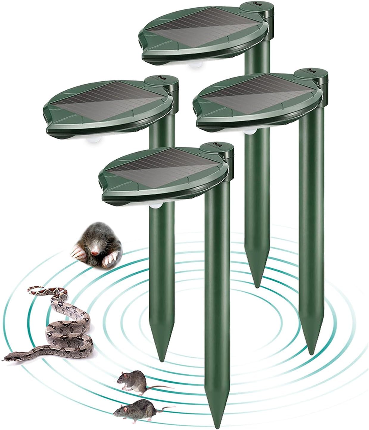 Amazon.com: maxfetched Solar Snake Repellent Ultrasonic Outdoor with ...