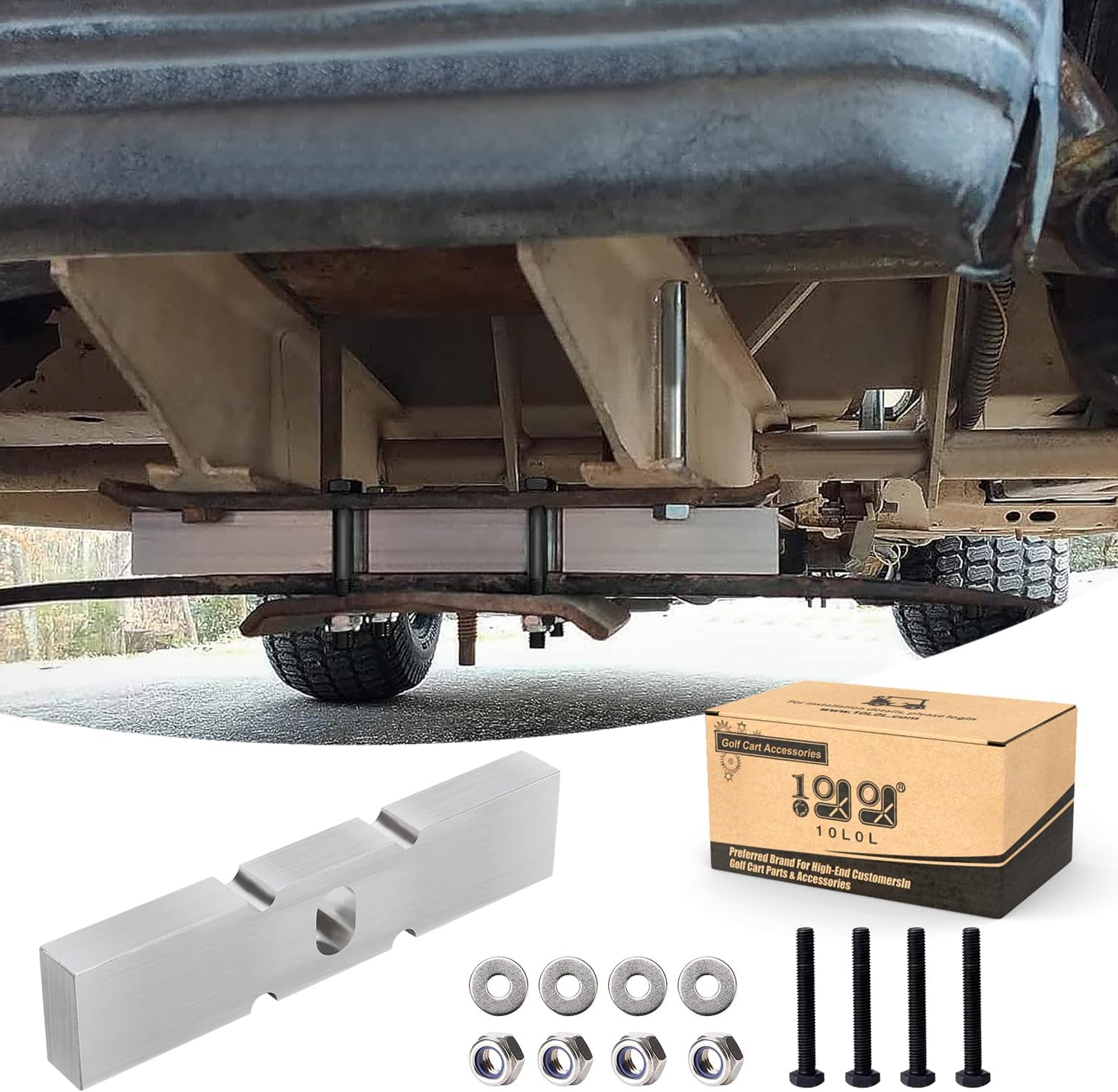 Amazon.com: New Adjustable Rear Leaf Spring Lift Kit with Shackle Bars ...