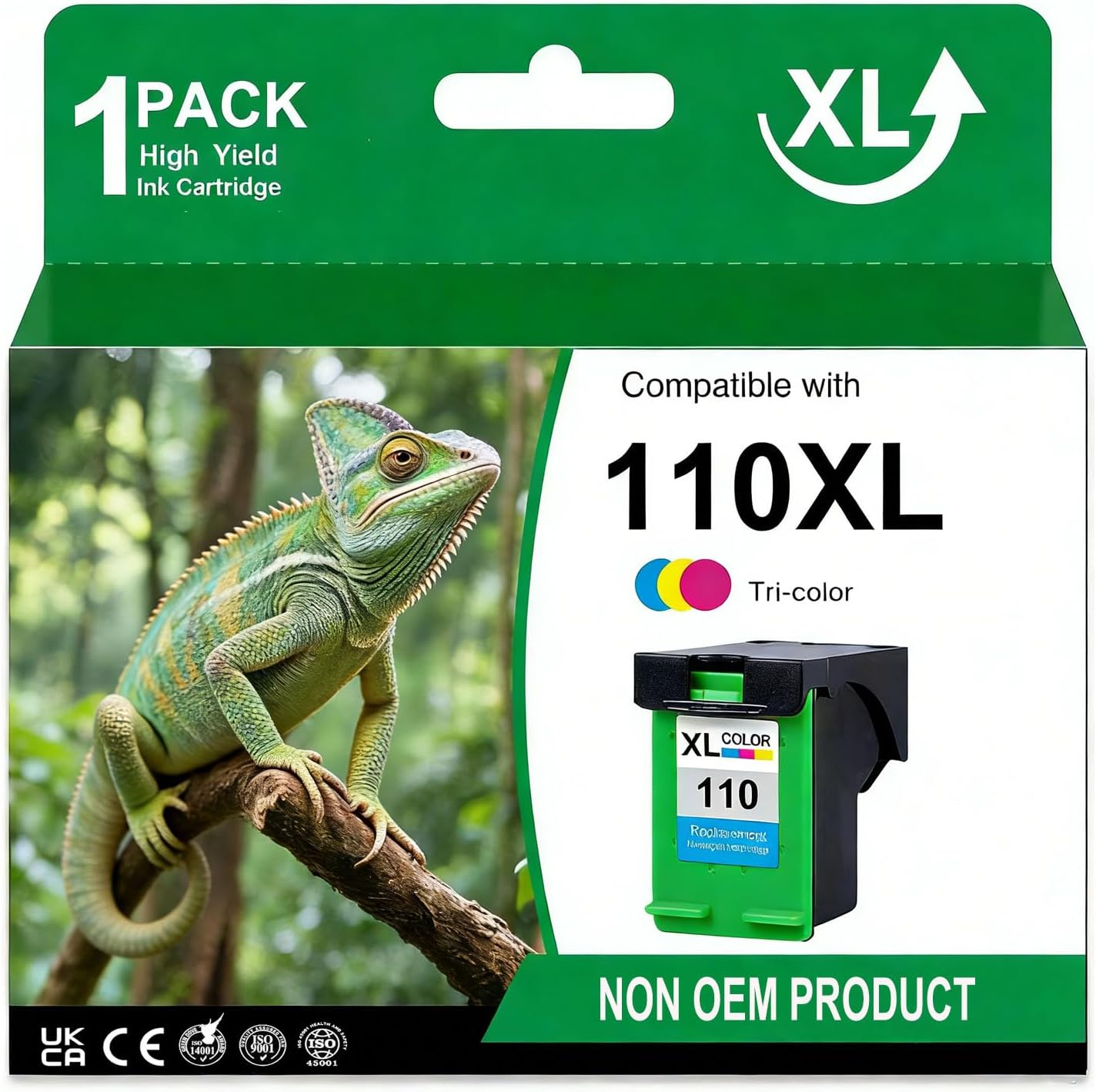 Amazon.com: Kingmo 110XL Ink Cartridge Replacement for HP 110 Tricolor ...