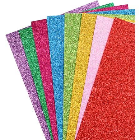 Feuille de mousse glitter 20x30 cm pailletée non autocollantes ...