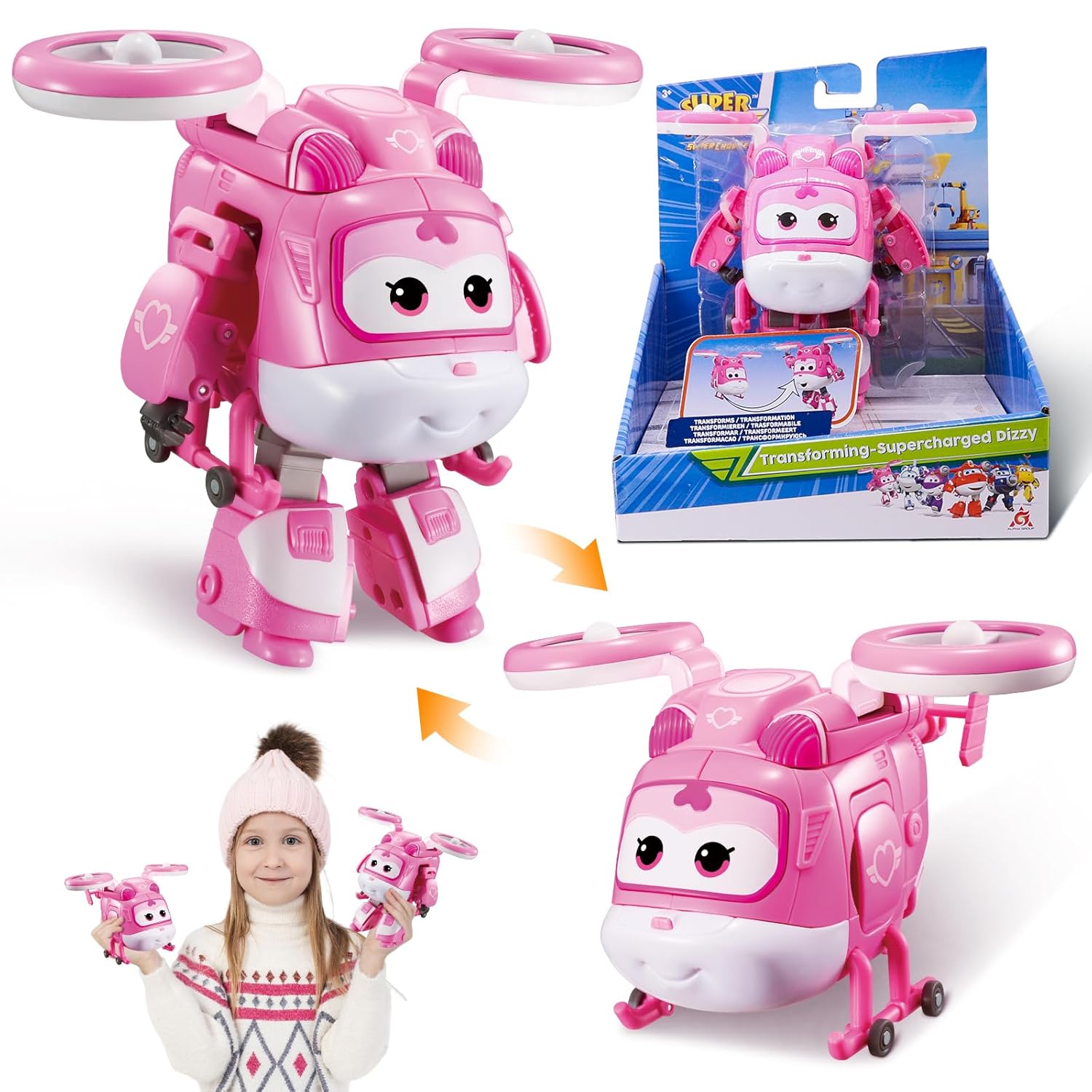 Buy Super Wings 5" Transforming Supercharged Dizzy Airplane Toys ...
