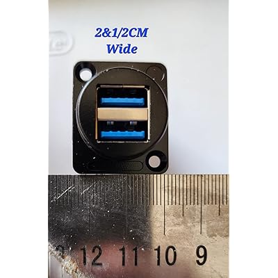 Buy QIANRENON Dual USB 3.0 D Panel Mount Solderless Connector, USB 3.0 ...