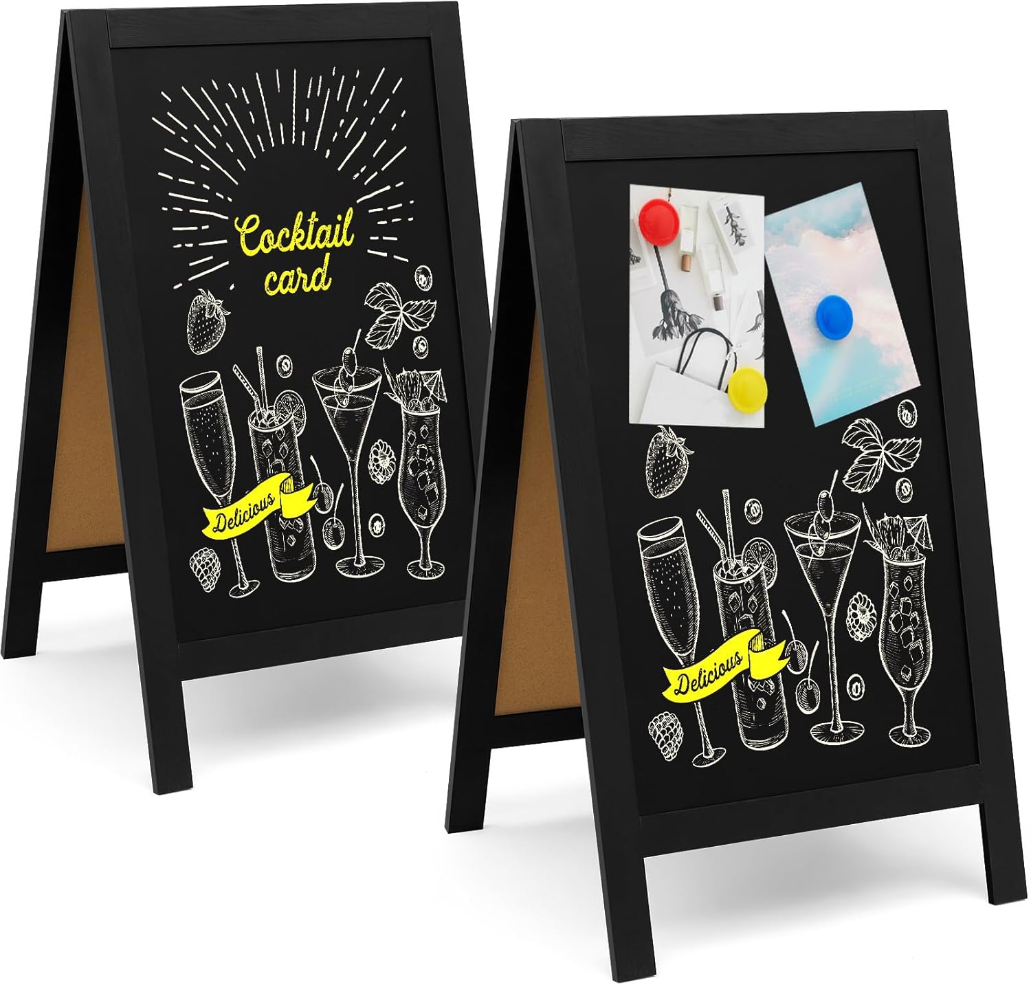 Amazon.com : Weysat 2 Pcs Magnetic A Frame Chalkboard Sign 40" x 20 ...